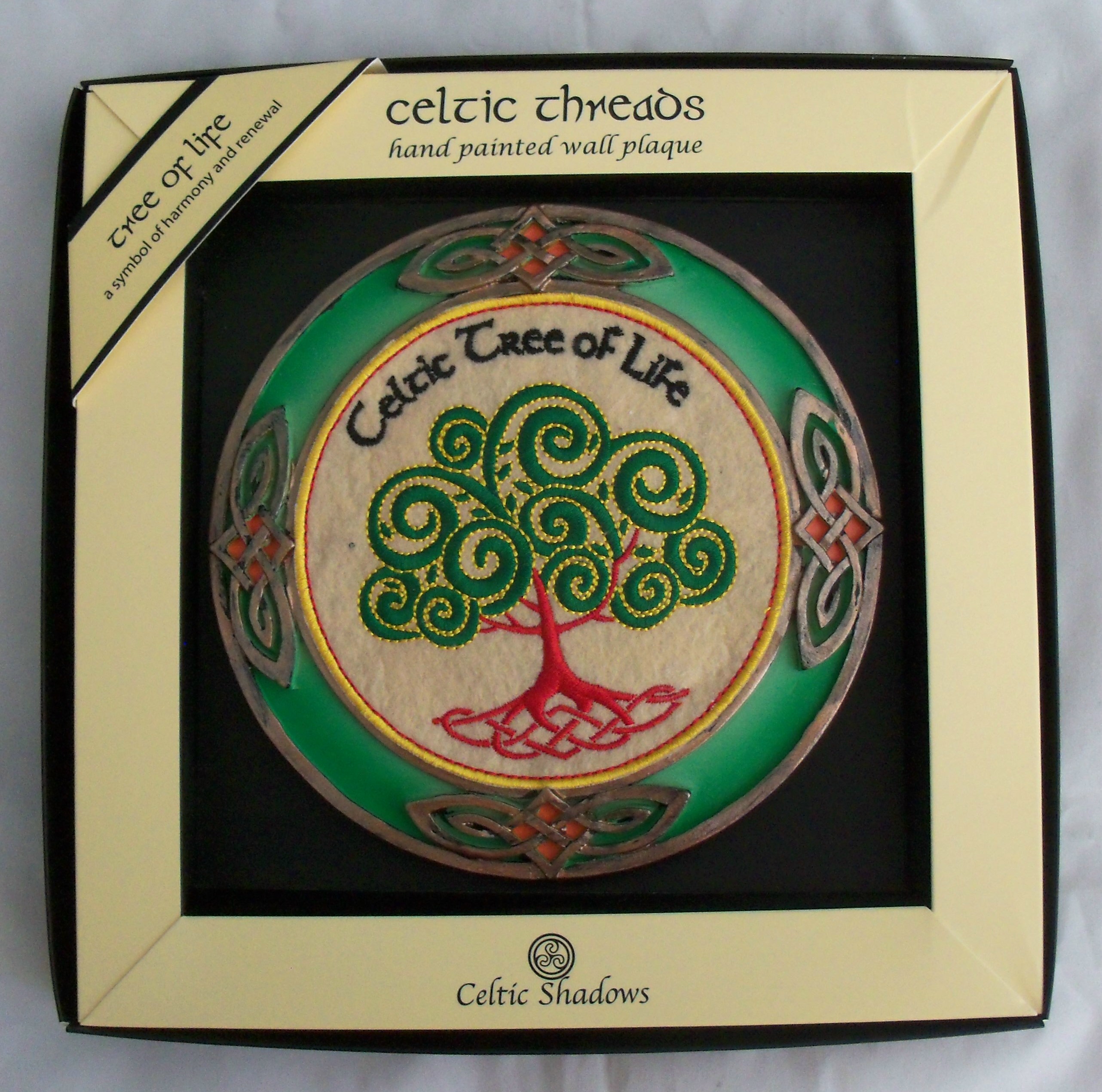 Celtic Threads hand-painted Tree of Life Wall Art - Authentic Irish ...